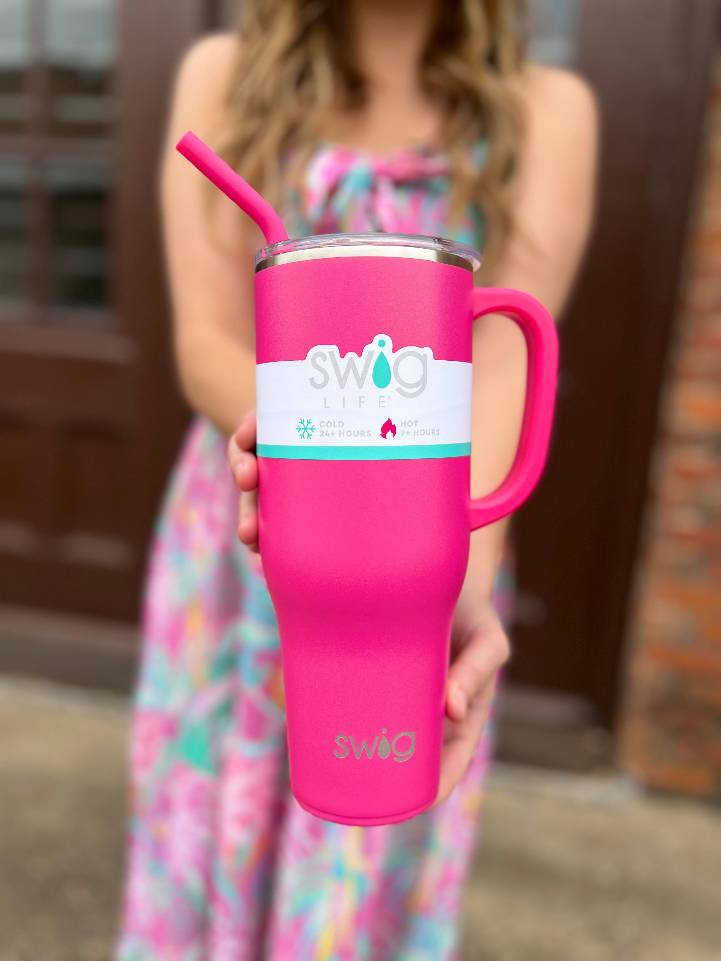 Hot Pink Mega Mug (40oz) | Swig – Clothed In Armor